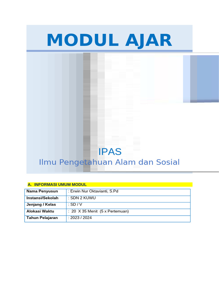 BAB 8 - MA IPAS Kls 5 | PDF | Sains & Matematika