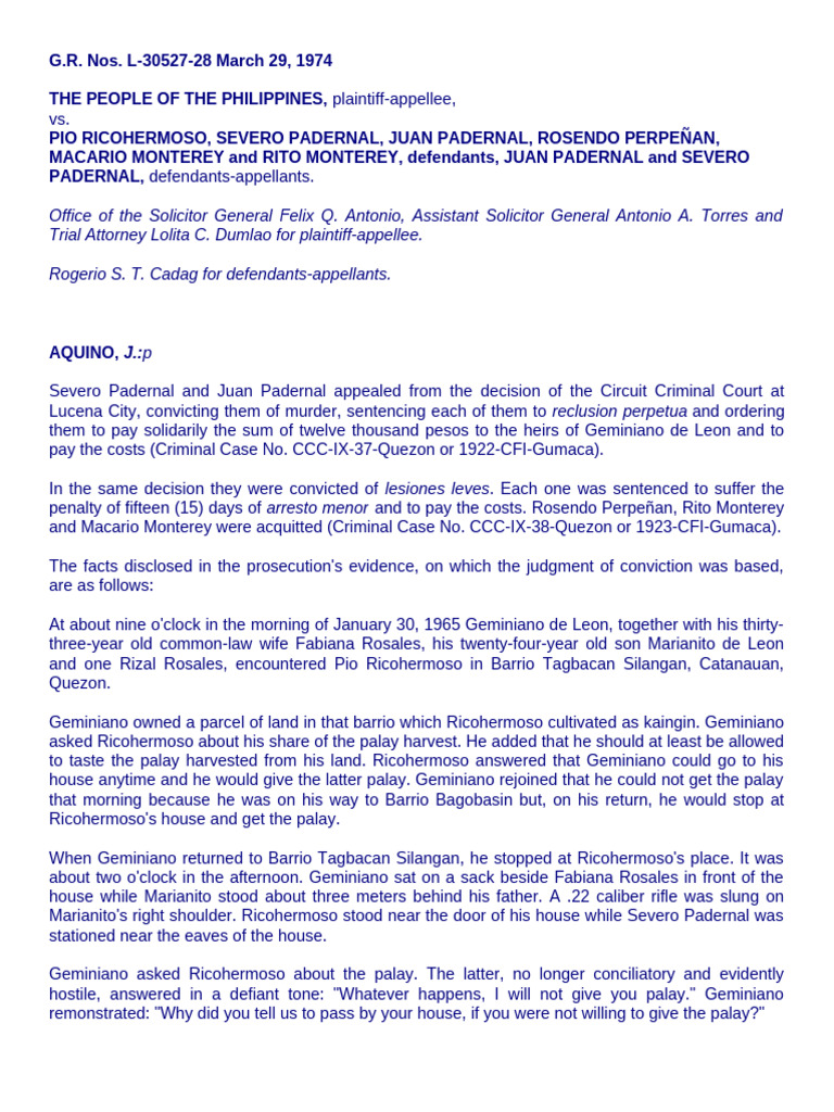 Justifying - People v. Ricohermoso | PDF