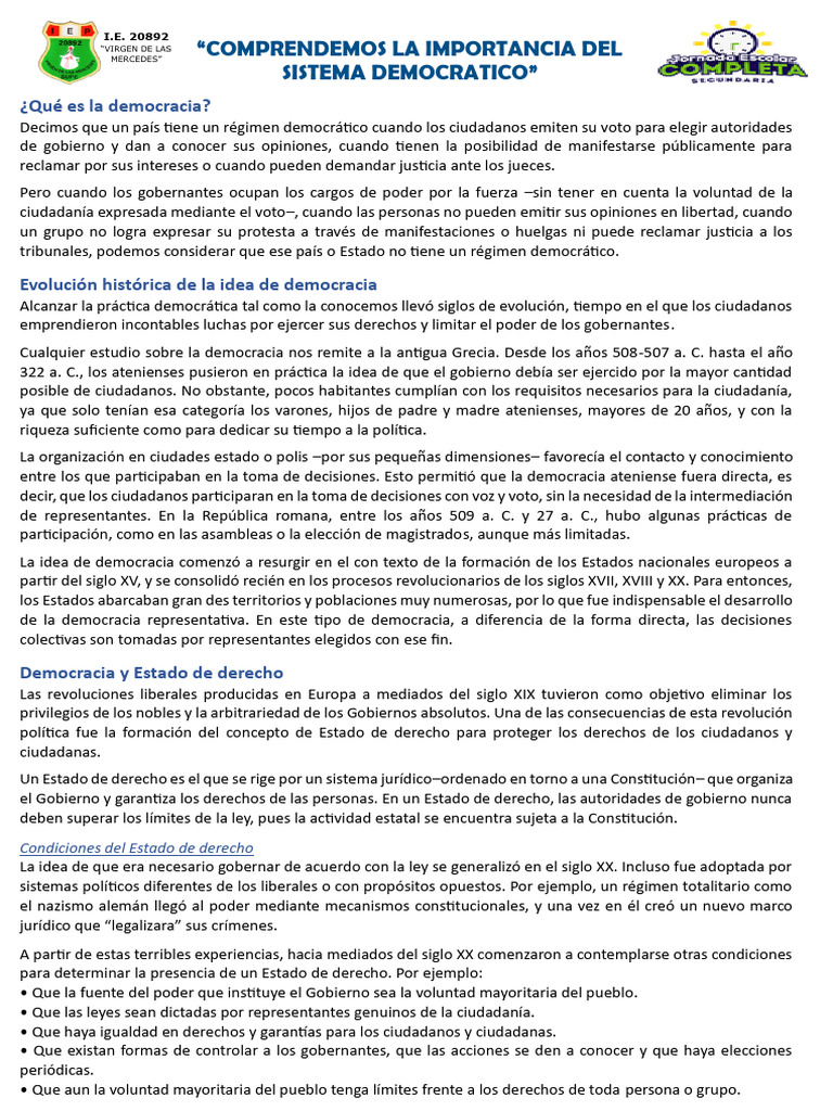 DPCC 2° - UDA 03 - FICHA 13 Sesion 13 | PDF