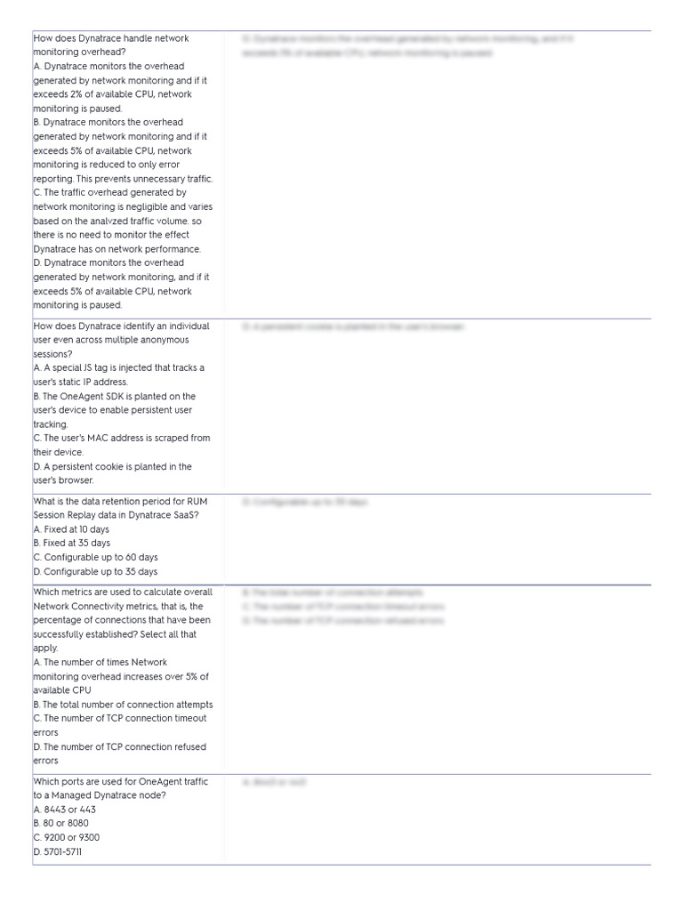 Dynatrace Network Monitoring & RUM Guide | PDF | Server (Computing) | Computers