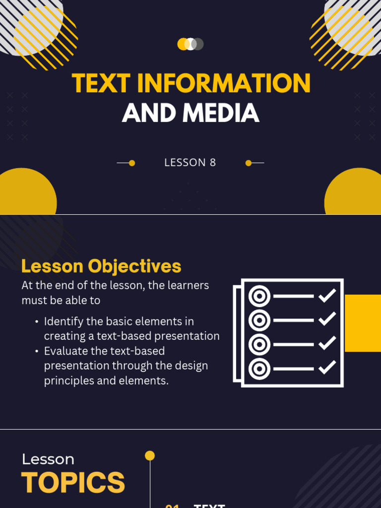 MIL Lesson 8 Text Information ND Media | PDF | Typefaces | Serif