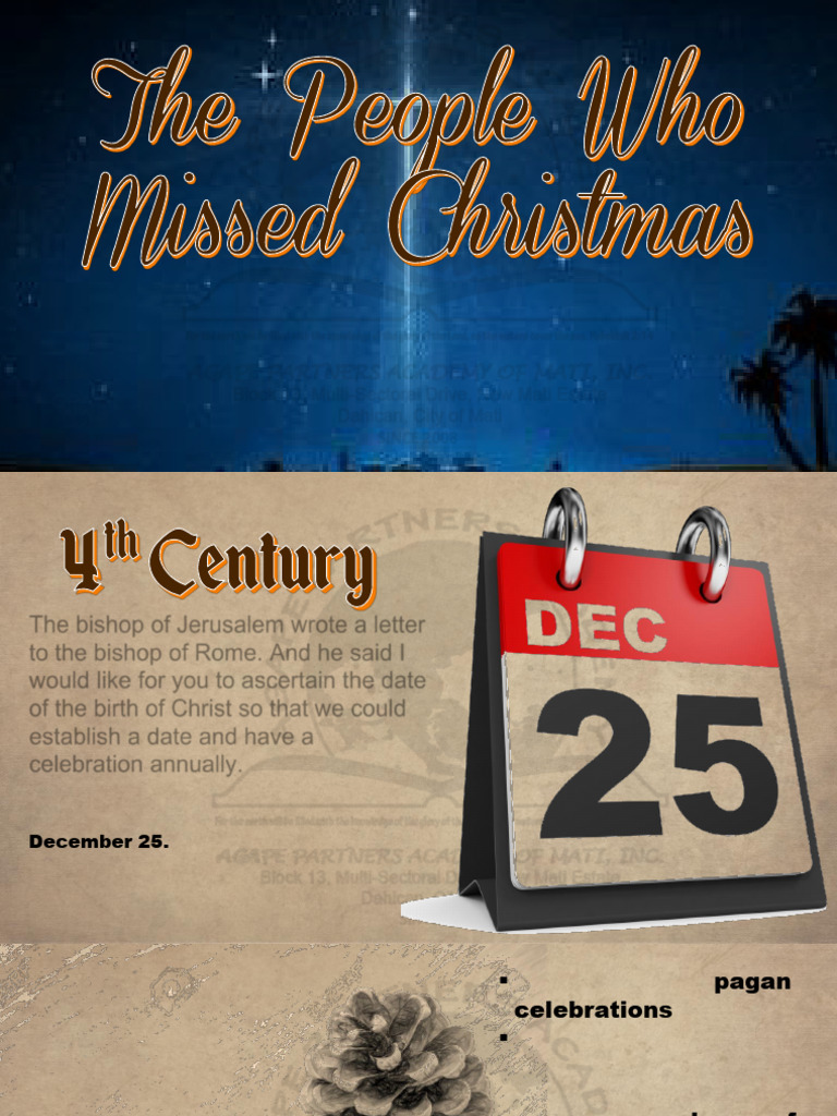 People Who Missed Christmas | PDF | Christmas | Gospel Of Matthew