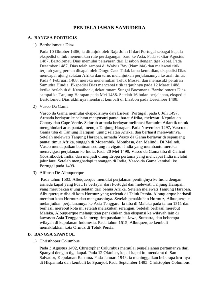 Penjelajahan Samudera Eropa | PDF | Sejarah