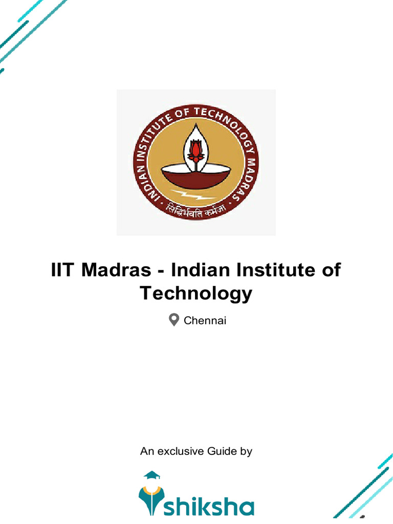 IIT Madras - Indian Institute of Technology: Chennai | PDF