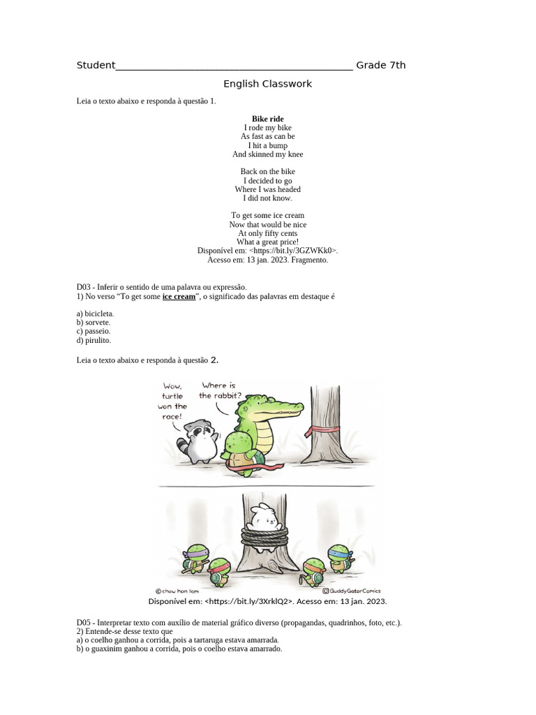7ano - 2 Trimestre | PDF