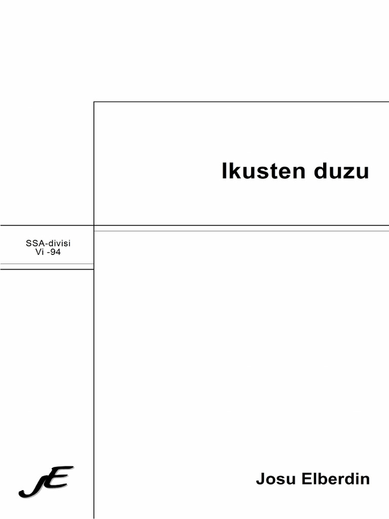 Elberdin, Josu - IKUSTEN DUZU | PDF