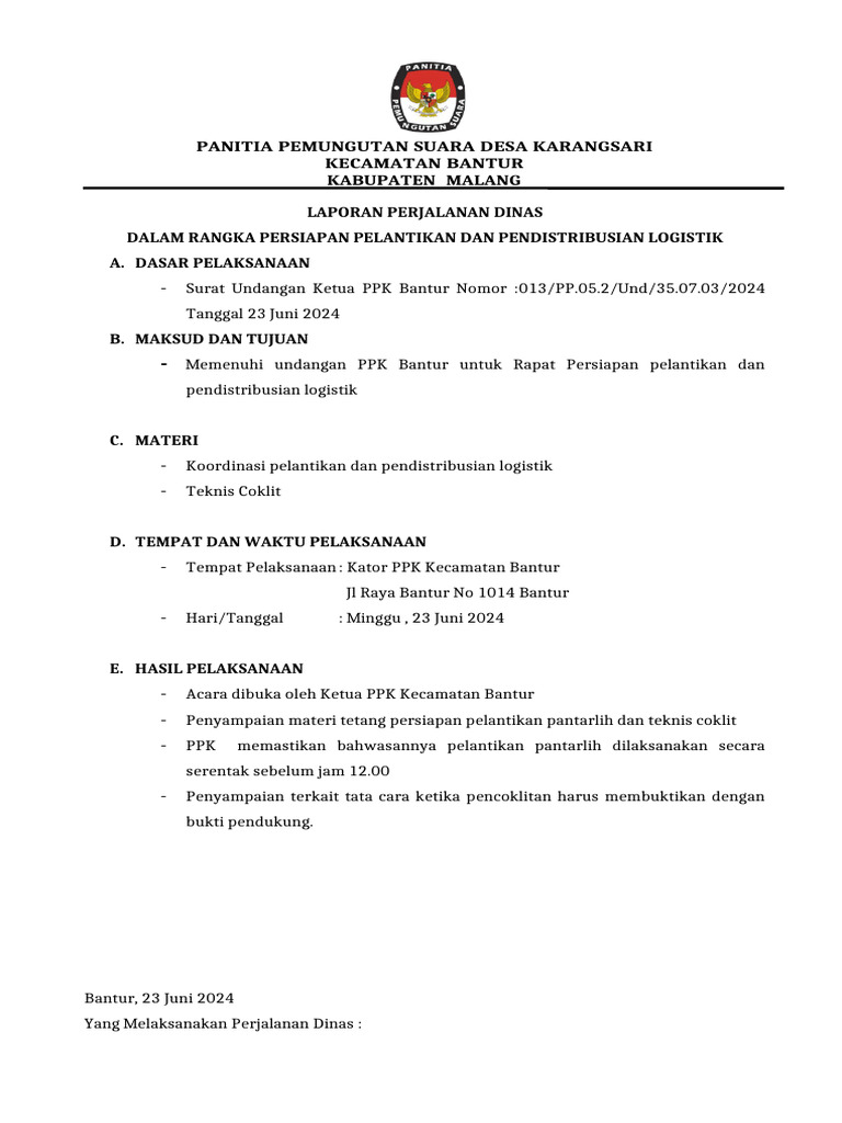 Laporan Perdin Surat Tugas Pps 2 | PDF