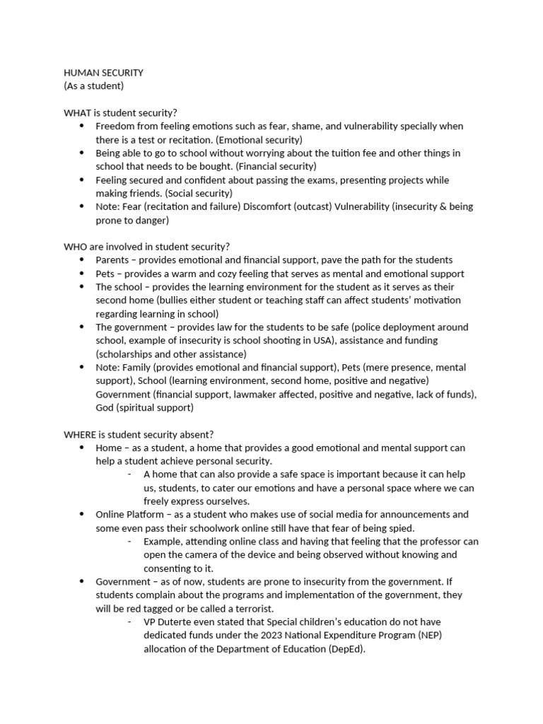 Human Security | PDF