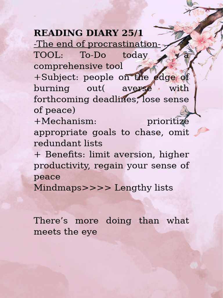 Reading Diary | PDF