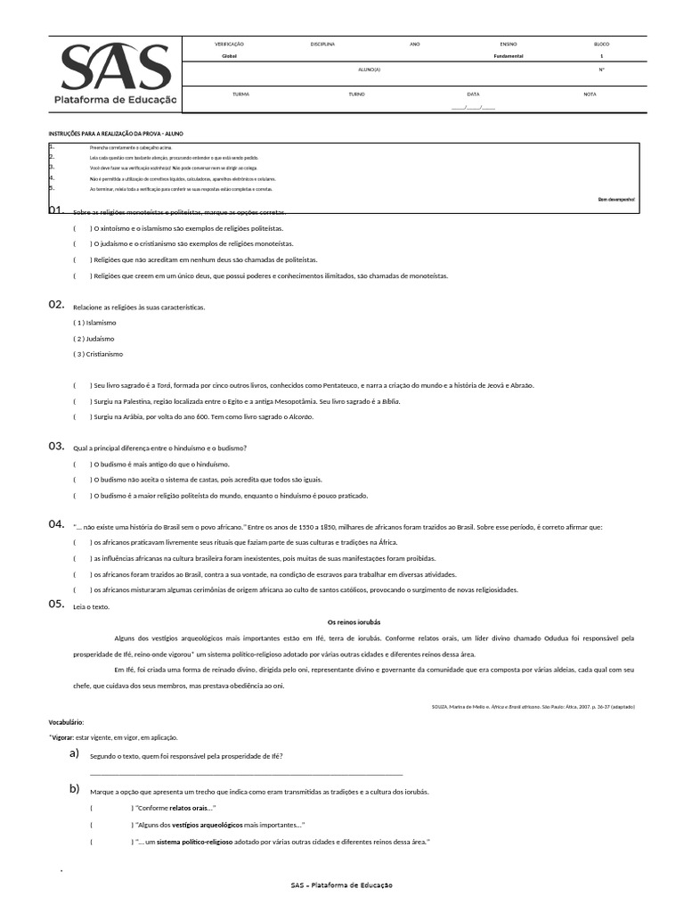 AvProgramaticas 5oano HISTORIA 5Q | PDF