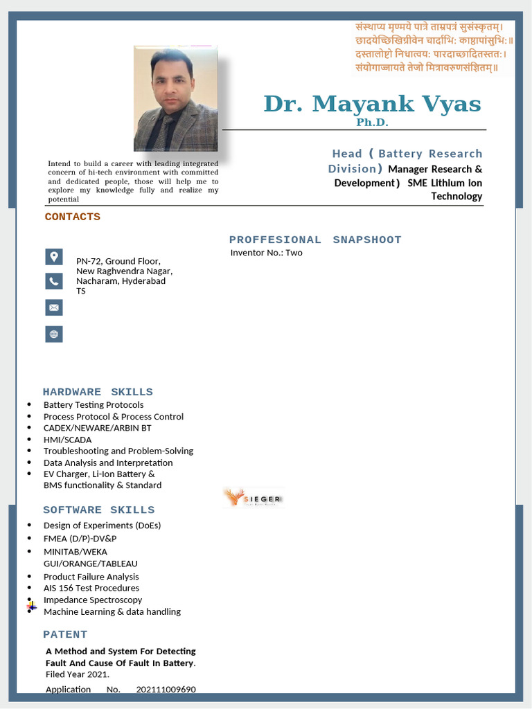 CV DR Mayank Vyas | PDF