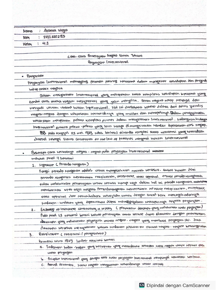 Atansa Wigia - 4J - H.Perjanjian Intl | PDF