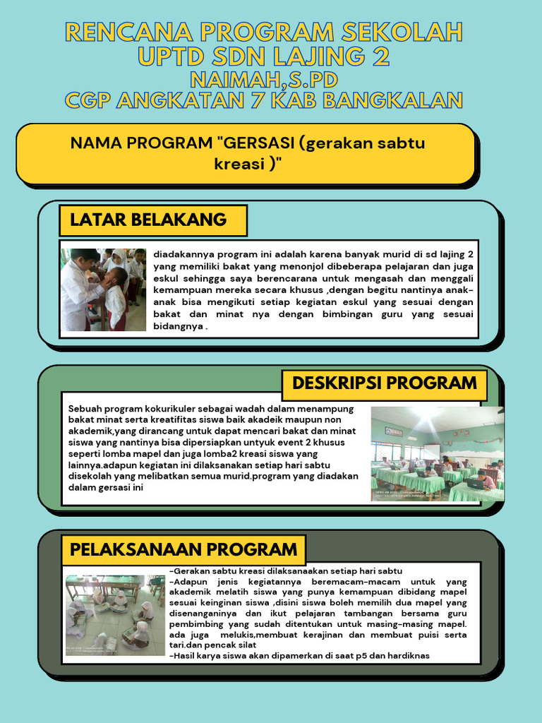 Rencana Program Sekolah | PDF