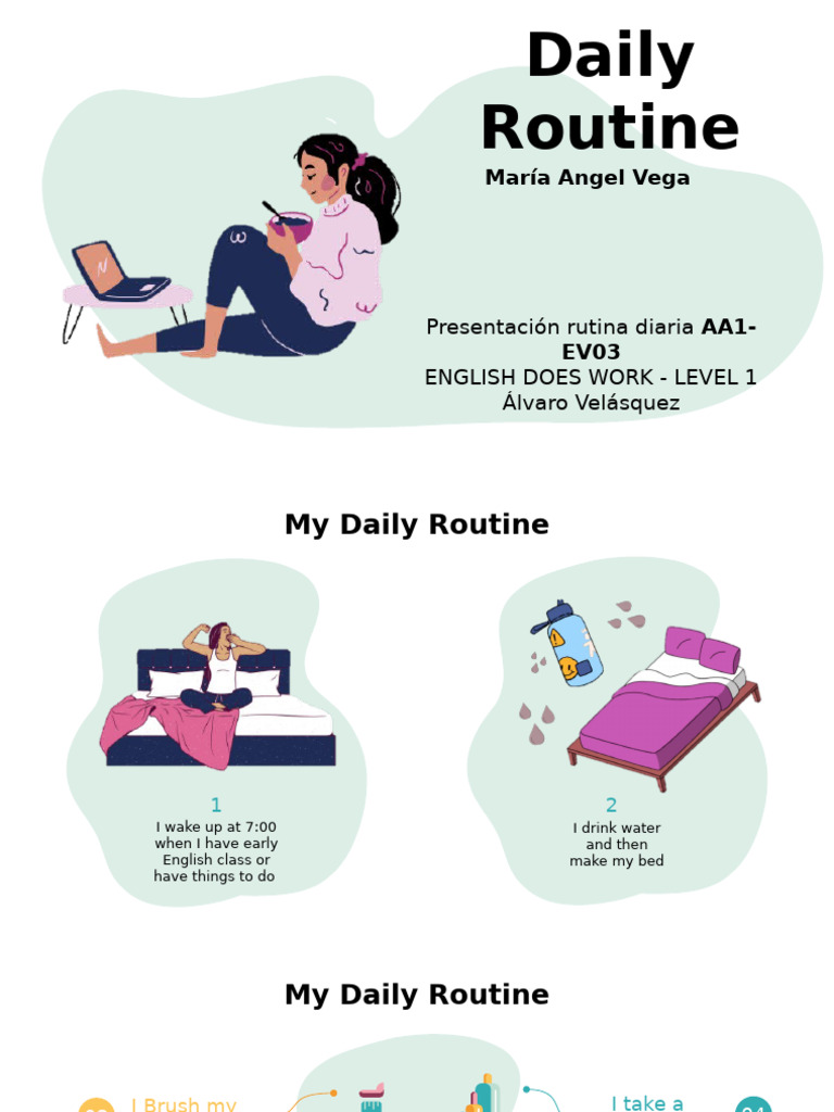 Daily Routine Infographics by Slidesgo | PDF