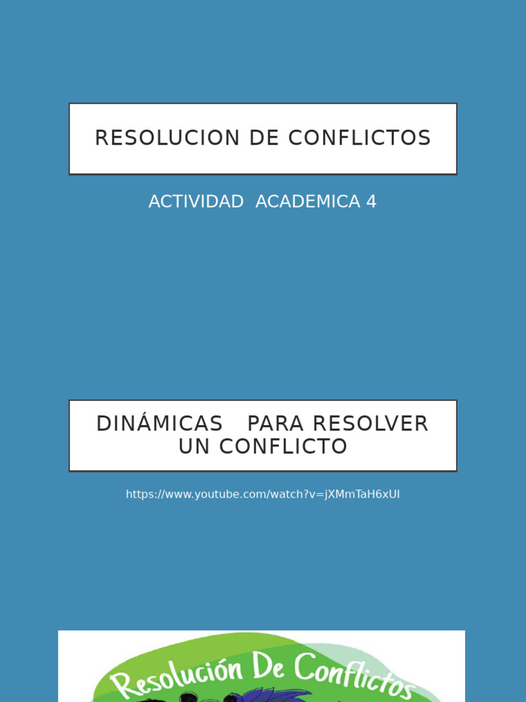 Resolucion de Conflictos ACTIVIDAD ACADEMICA | PDF