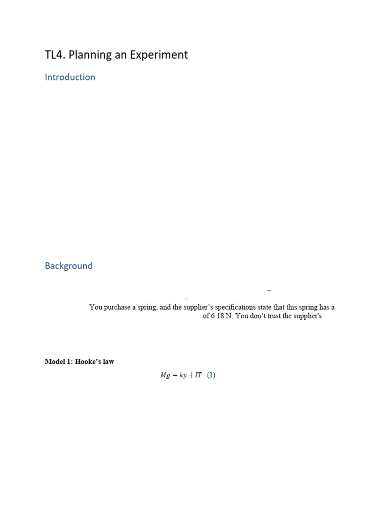TL4 Planning An Experiment Assignment-2024rev2 | PDF