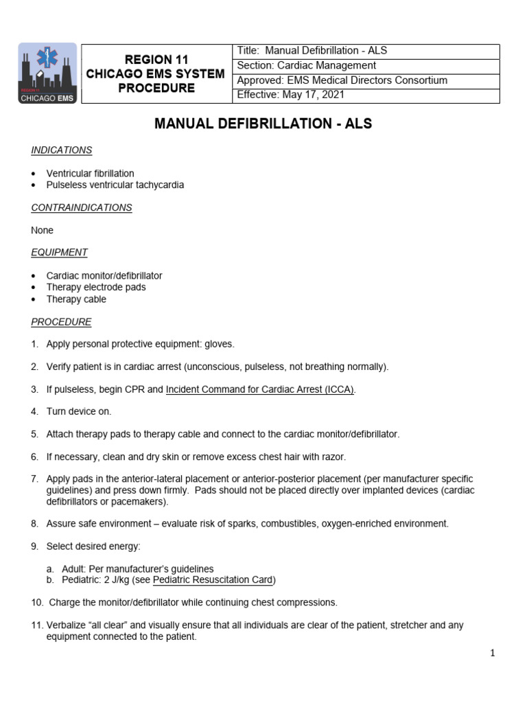 ALS Manual-Defibrillation 5 17 21 | PDF