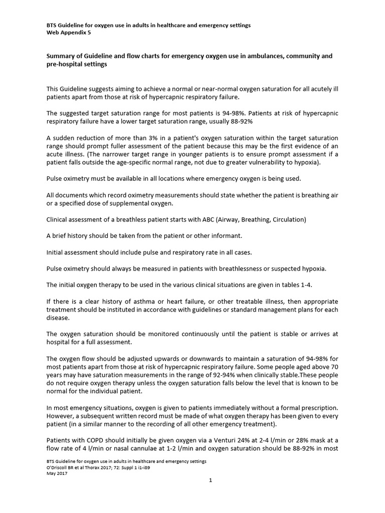 Web Appendix 5 - Summary For Ambulance and Prehospital Settings | PDF