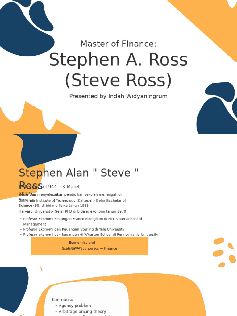 Contoh Presentasi S.A.Ross | PDF