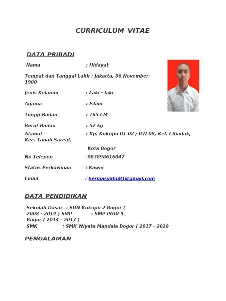 CV Dayat-WPS Office | PDF