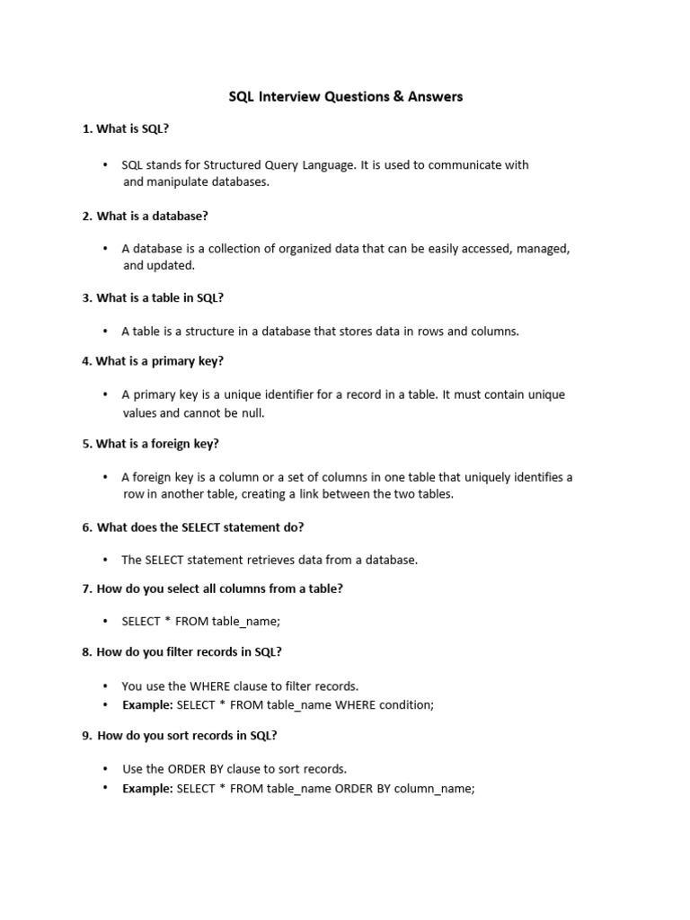 SQL Ques | PDF