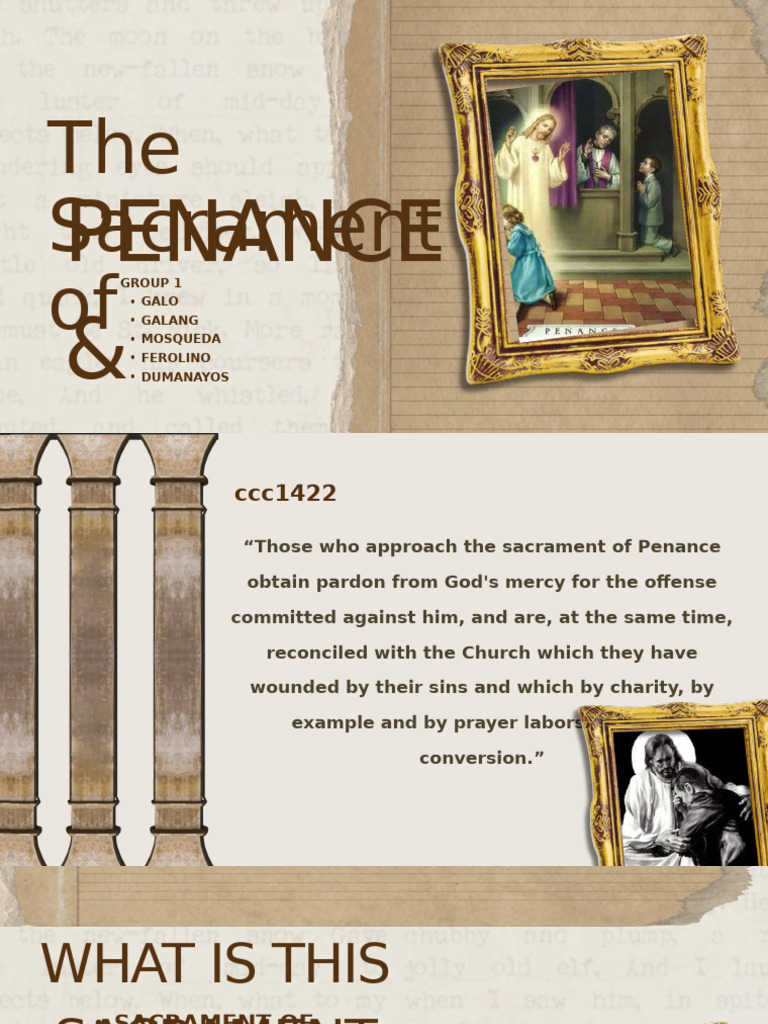 Sacrament of Penance and Reconciliation Group1 - 061118 | PDF