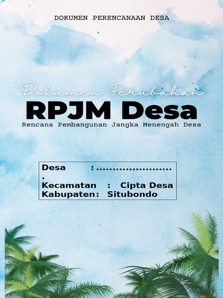 Contoh Dokumen Perubahan RPJM Desa 2 Tahun | PDF