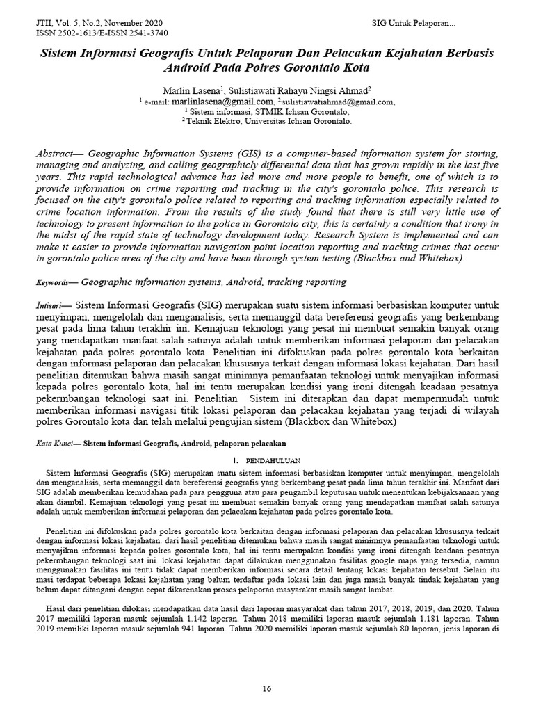 Sistem_Informasi_Geografis_Untuk_Pelaporan_Dan_Pel | PDF