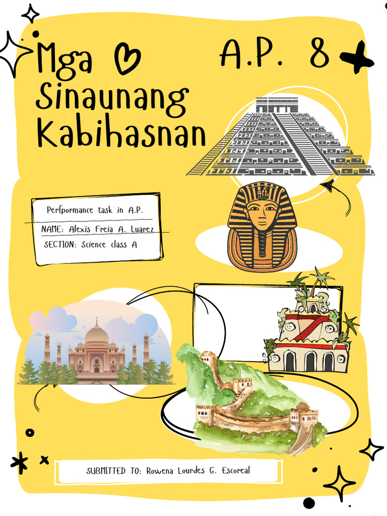 Mga Sinaunang Kabihasnan - Cover Page | PDF