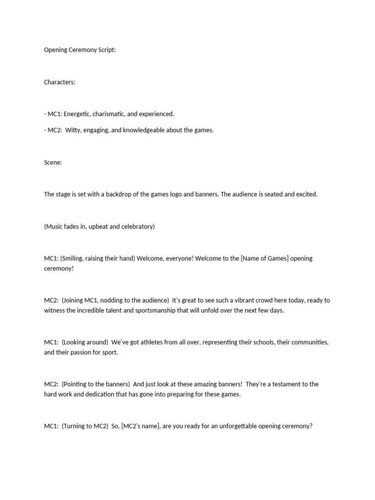 Opening Ceremon-WPS Office | PDF