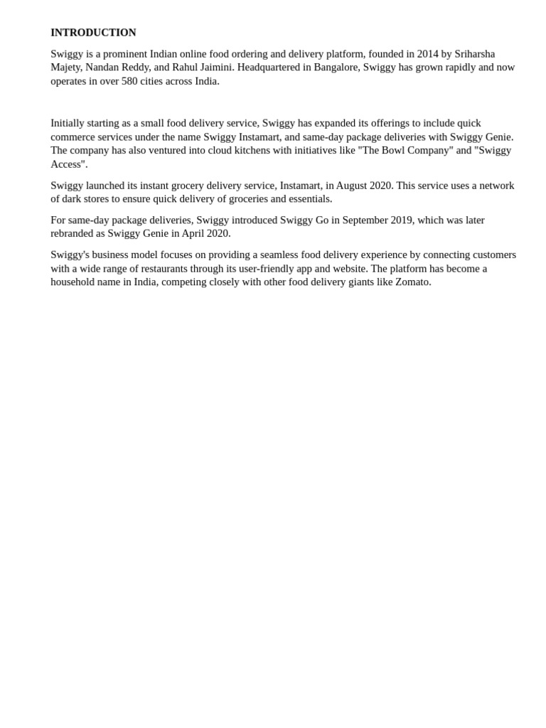 SWIGGY (Advertisement Assignment) | PDF