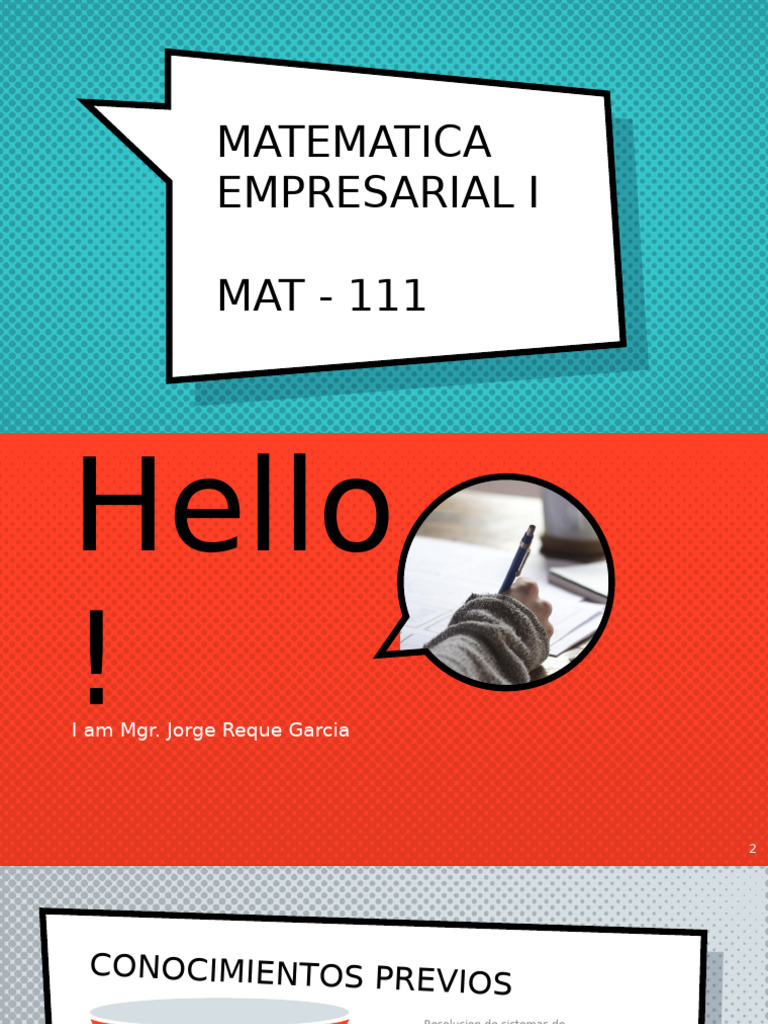 Mat - 111 Presentacion I-2024 | PDF