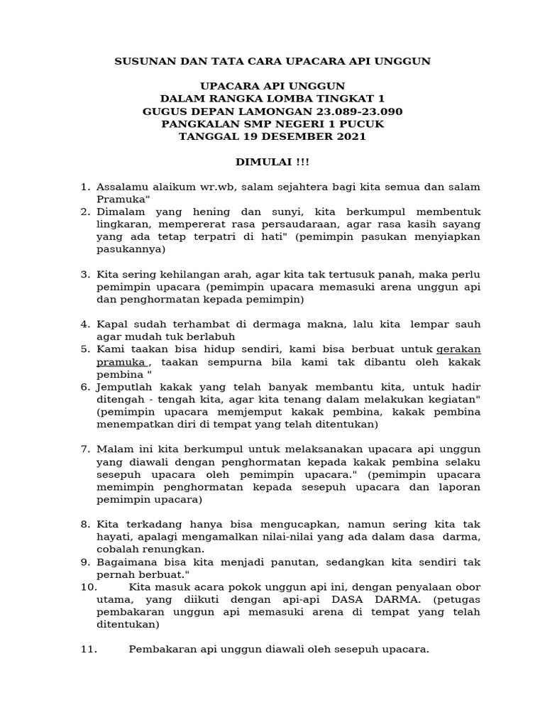 Susunan Api Unggun Puisi | PDF