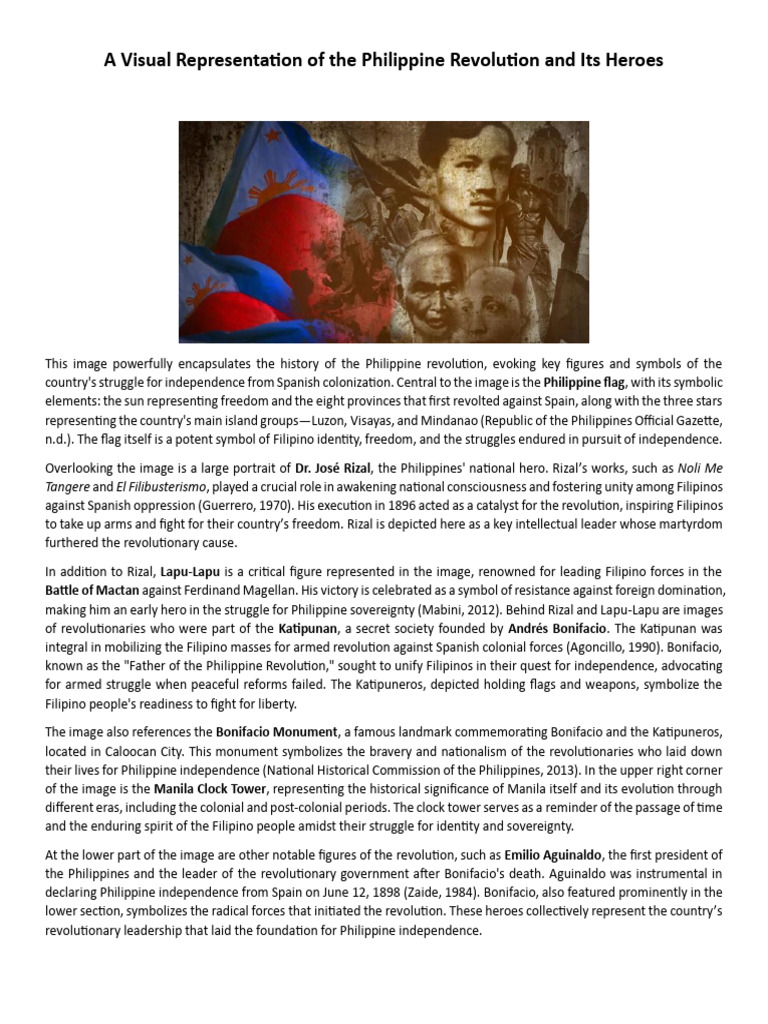 A Visual Representation of the Philippine Revolution and Its Heroes | PDF