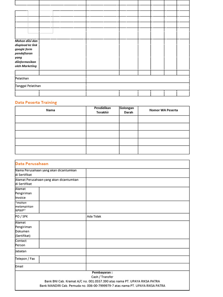 Form-Pendaftaran Listrik 2024 | PDF