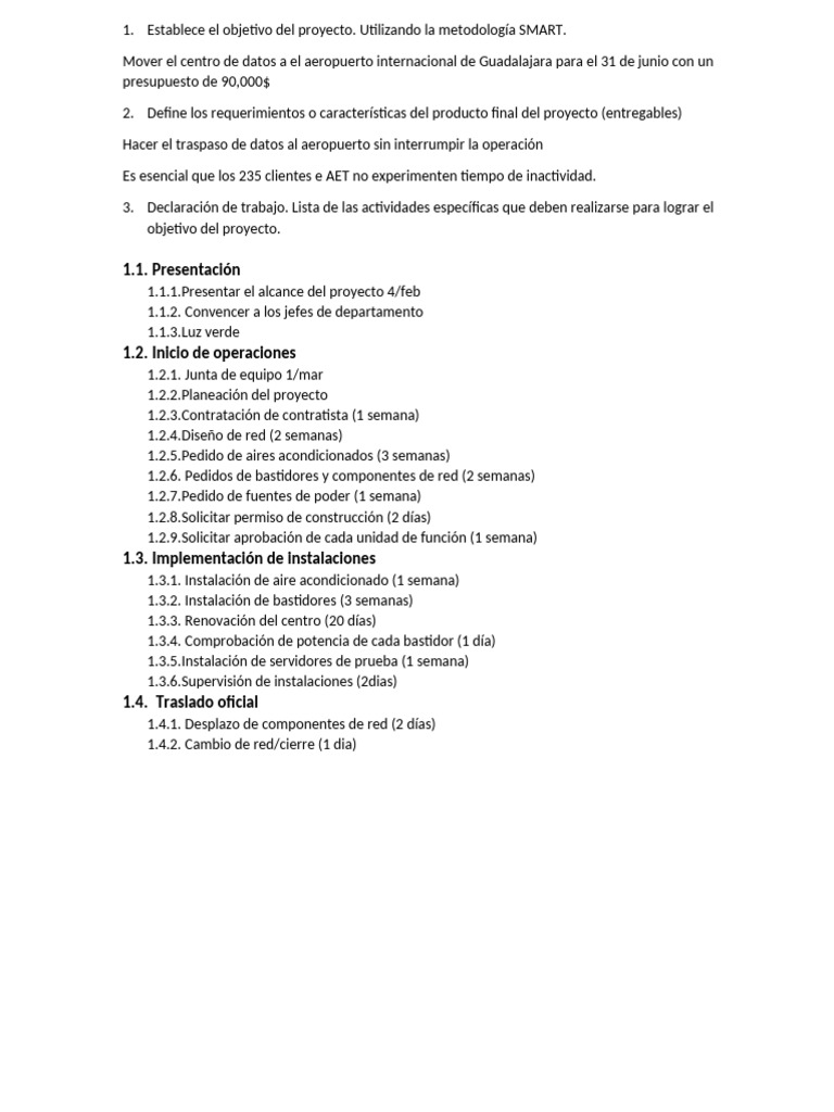2.10.2 Caso - Migración Del Centro de Datos AET | PDF