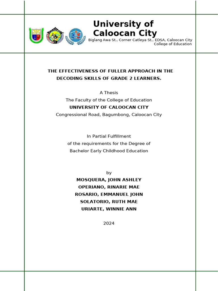 The Effectiveness of Fuller Approach | PDF