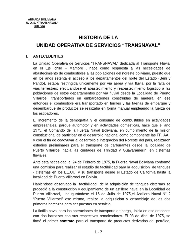 Historia de Transnaval 2024 | PDF