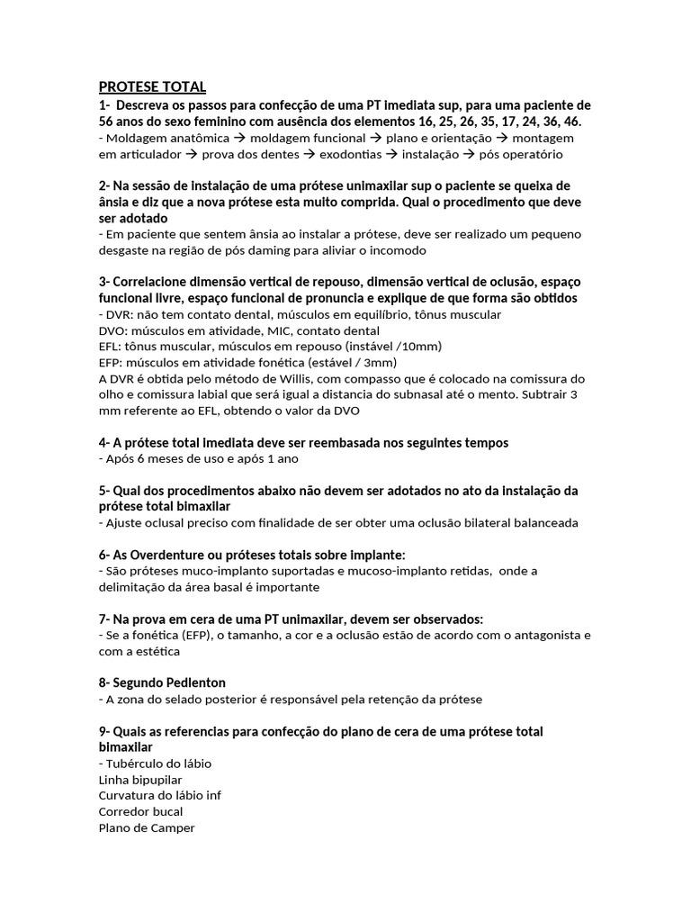 Provas Simulado Metodista Odonto REABILITADORA | PDF | Ciencia y matemáticas
