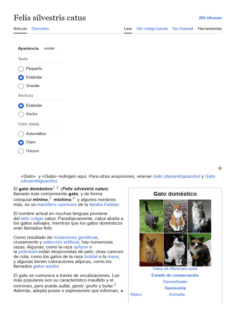 Felis Silvestris Catus | PDF
