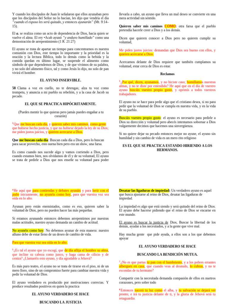 Isaias 58 | PDF