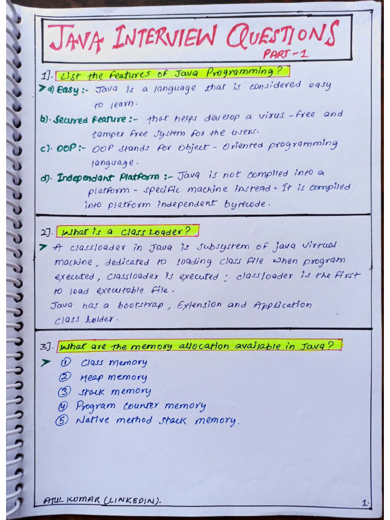 ?JAVA? INTERVIEW SERIES (PART-1) | PDF
