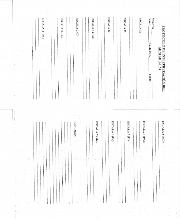 Protocolo de evaluación mini mult | PDF