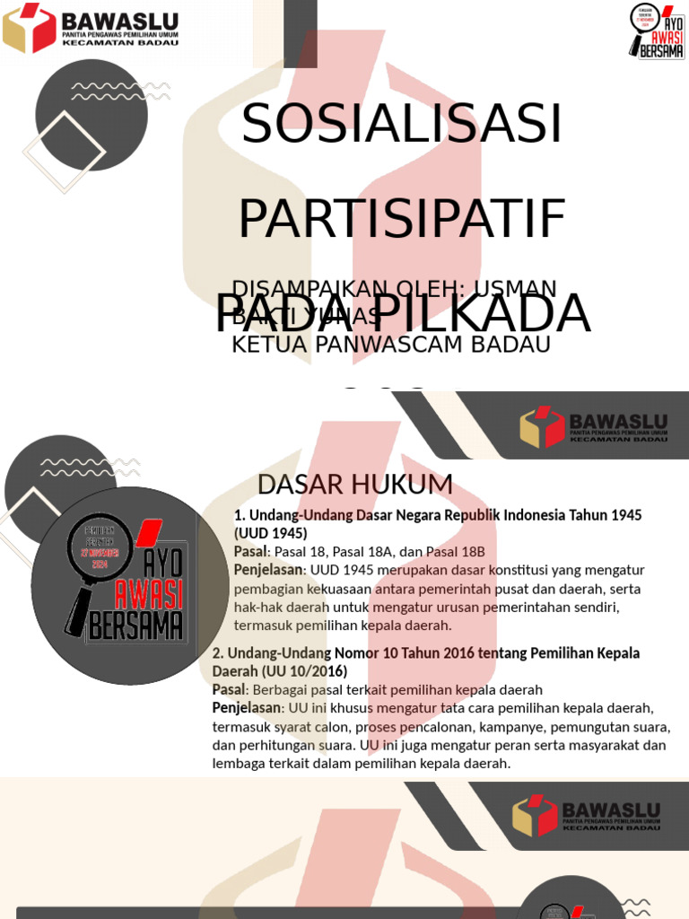 Materi Sosialisasi Partisipatif | PDF