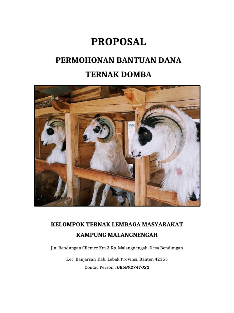Proposal Domba New | PDF