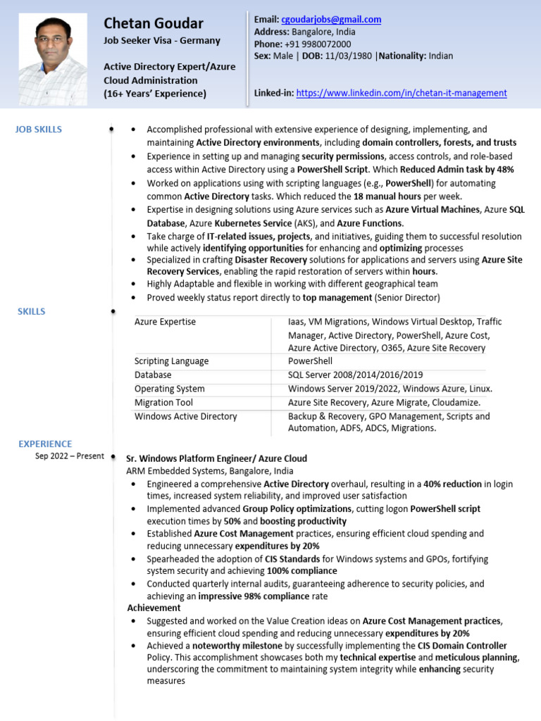 Chetan Goudar CV PDF | PDF