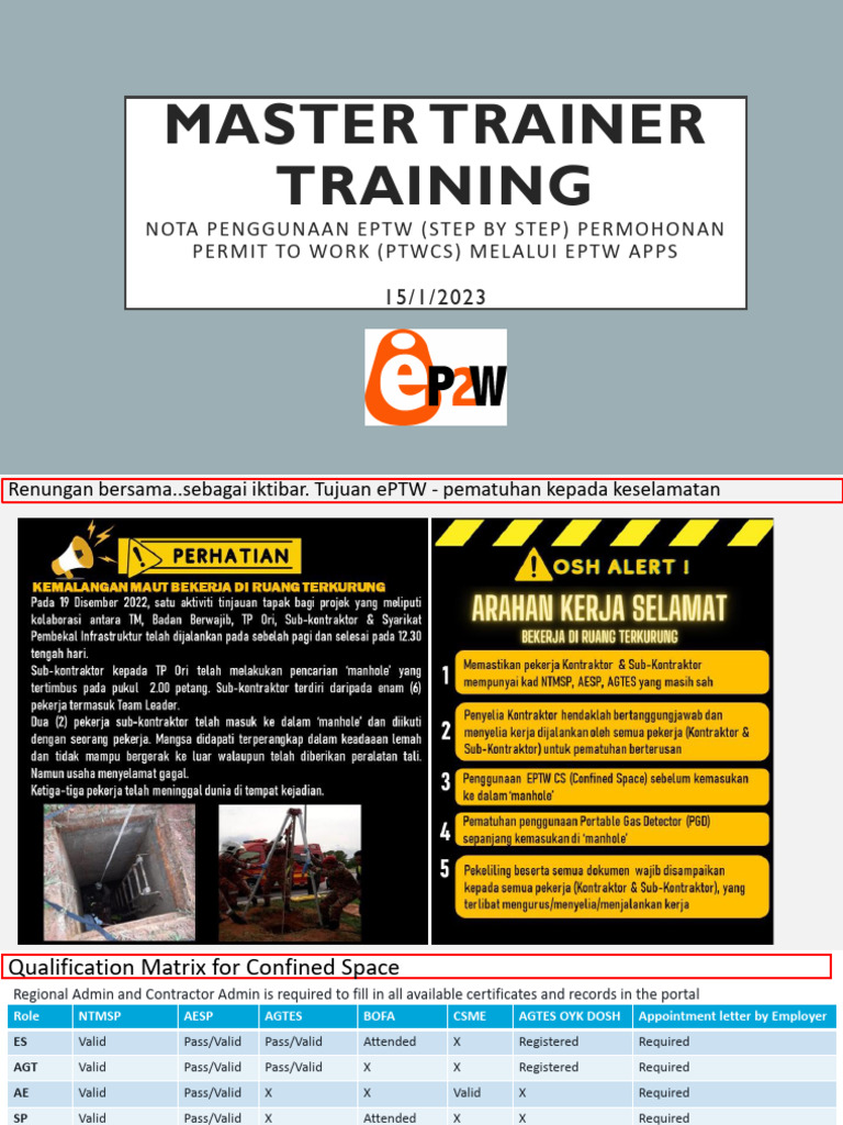 MT Training ePTW CS | PDF