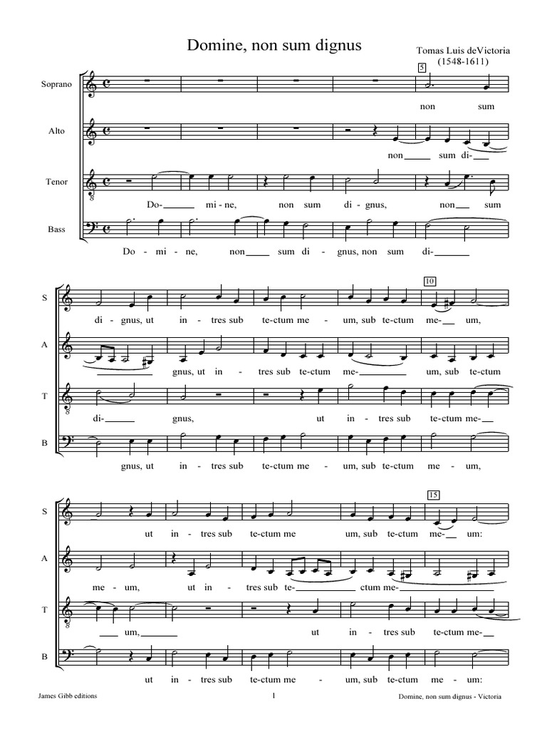 Domine Non Sum Dignus Victoria | PDF
