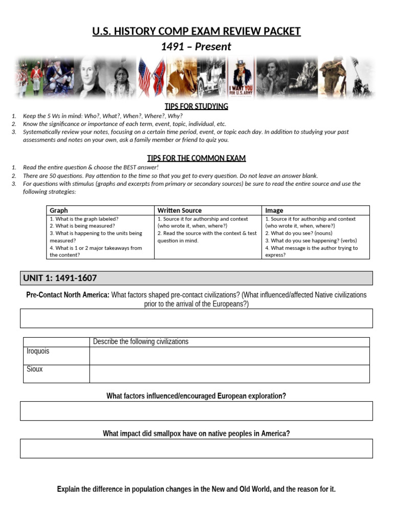 OCi 7USH Week 36 Comp Full Study Guide US History | PDF