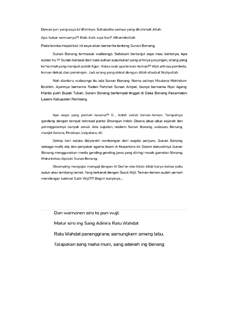 Teks Cerita Islami Mapsi | PDF